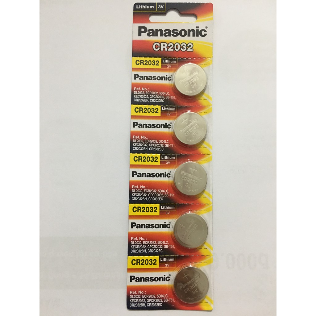 Pin CR2032 Panasonic 3V Lithium vỉ 5 viên | Shopee Việt Nam