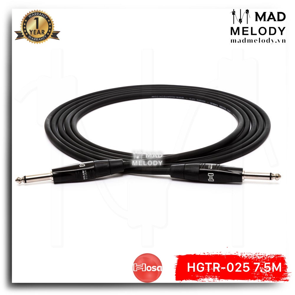 Hosa Pro Guitar Cable HGTR-025 (7.5m) (REAN Straight - Straight) [Dây ...