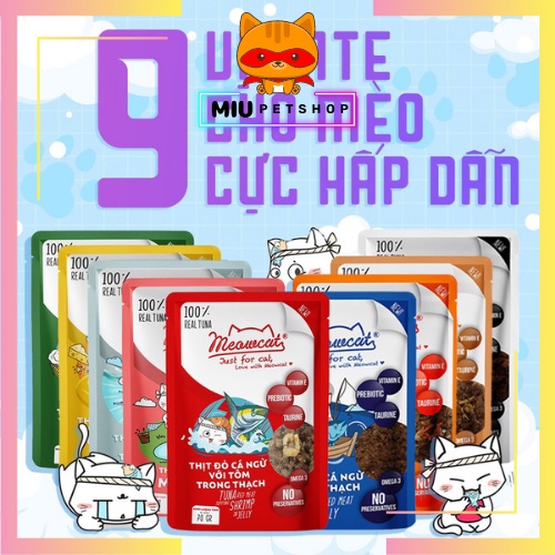 Pate cho mèo Meowcat túi 70gr - pate tiện lợi nhiều dinh dưỡng cho mèo | Shopee Việt Nam