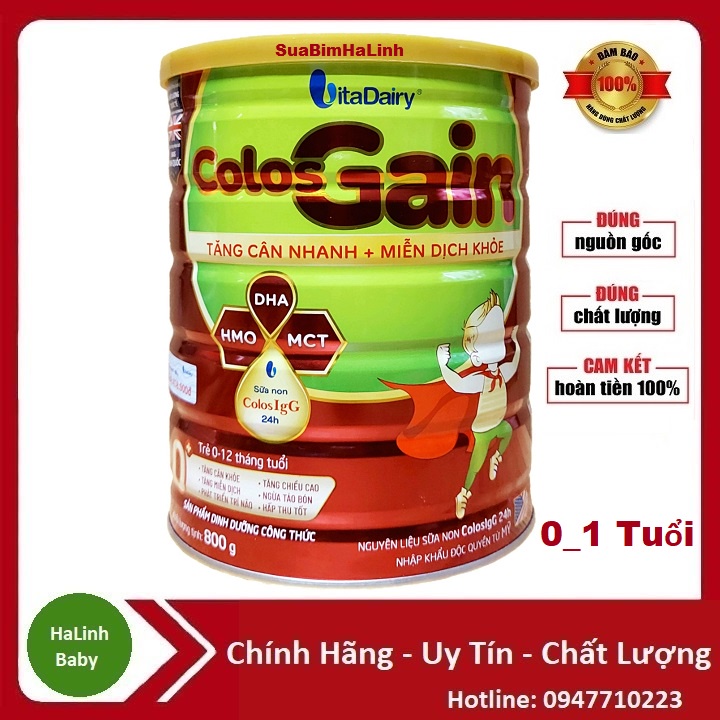 [Quét mã tích điểm] Sữa Colosgain Colos Gain 0+ 800g [Date 2026 ...