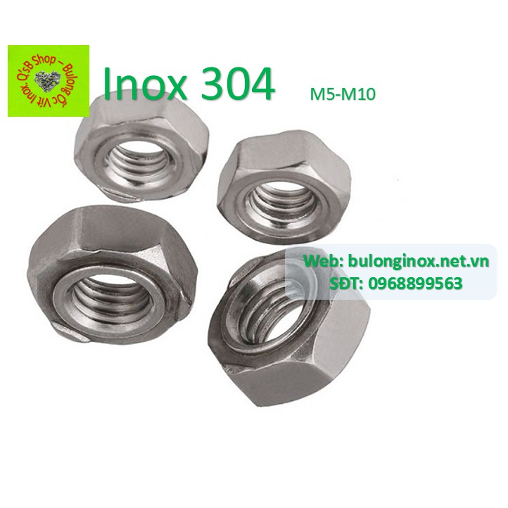 Ecu hàn 3 chân inox M5 - M12, đai ốc hàn 3 chân inox, inox 304 | Shopee ...