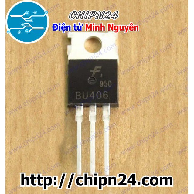 [2 CON] (KT1) Transistor BU406 TO-220 NPN 7A 200V (406) | Shopee Việt Nam