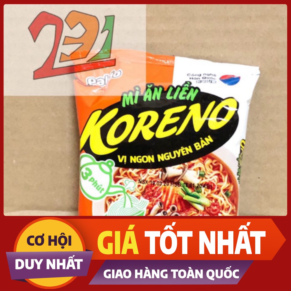 Túi Mì Ăn Liền Koreno Up 3 phút Vị Kimchi 75g, mì ăn liền sợi nhỏ ...