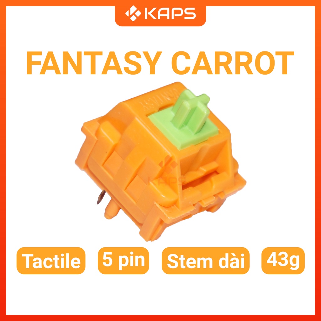 Switch Fantasy Carrot | Switch Carrot | Tactile | 5 pin | Dùng cho bàn phím cơ | Shopee Việt Nam
