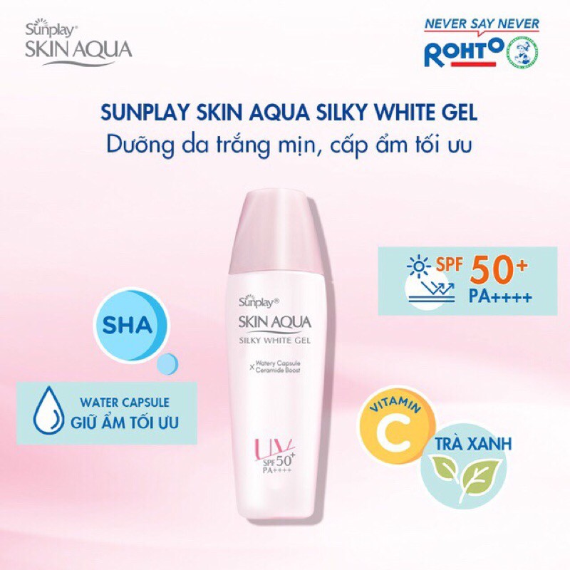 Kem chống nắng Sunplay Skin Aqua Silky White Gel 30g hoặc 70g tặng ngày ...