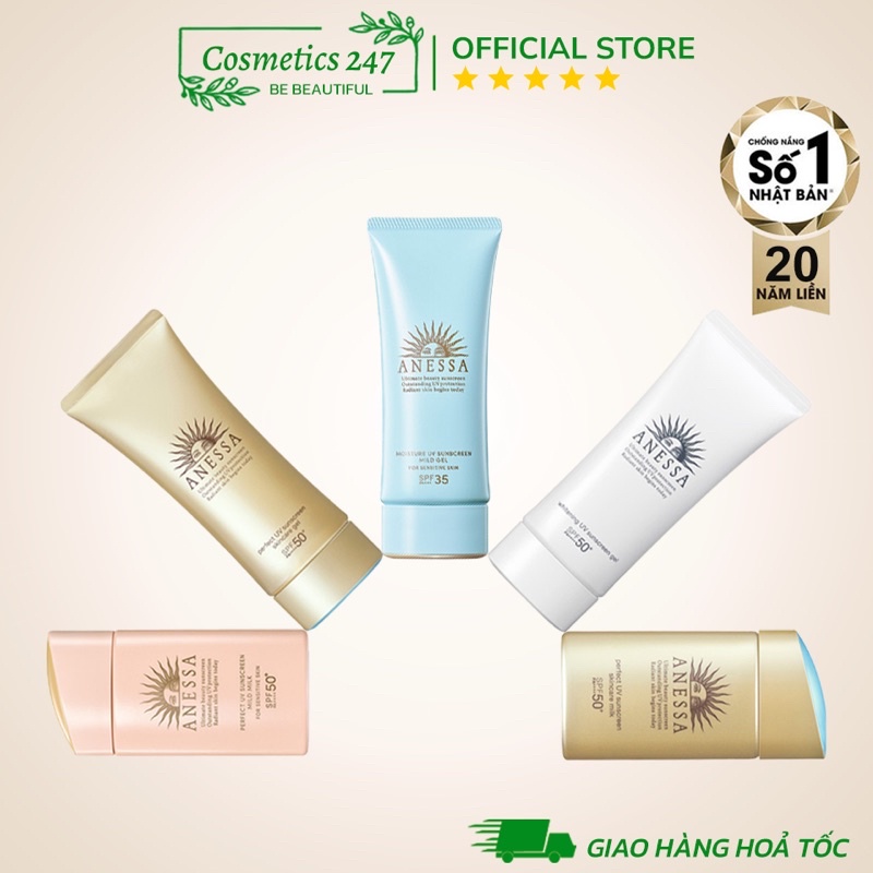 Kem chống nắng Anessa Perfect UV Sunscreen Skincare Milk SPF 50+ PA++++ 20ml & 60ml | Shopee ...