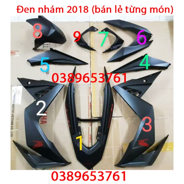 Dàn áo Winner V1 đen nhám đời 2018 Zin chính hãng Honda | Shopee Việt Nam