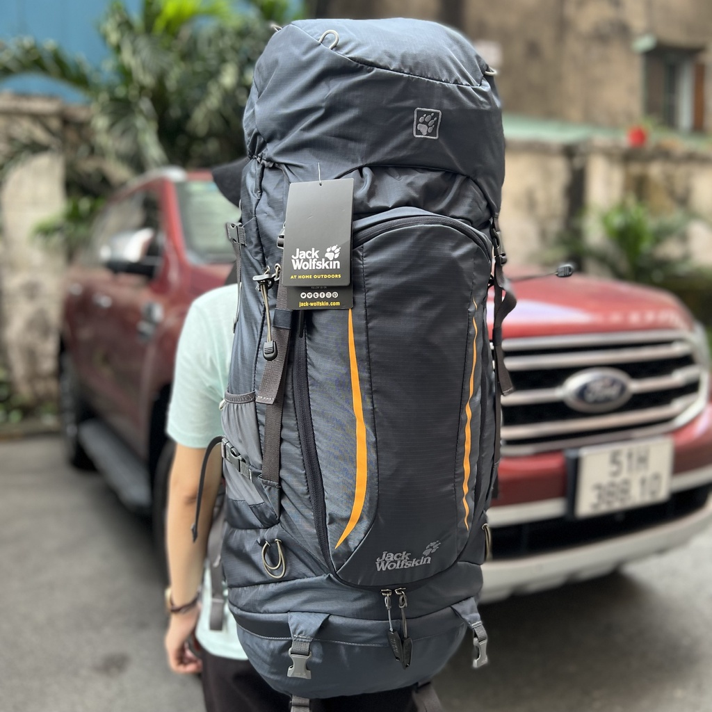 Balo du lịch balo leo núi Jack Wolfskin Denali 65 Backpack Trekking nam nữ phượt có trợ lực ...