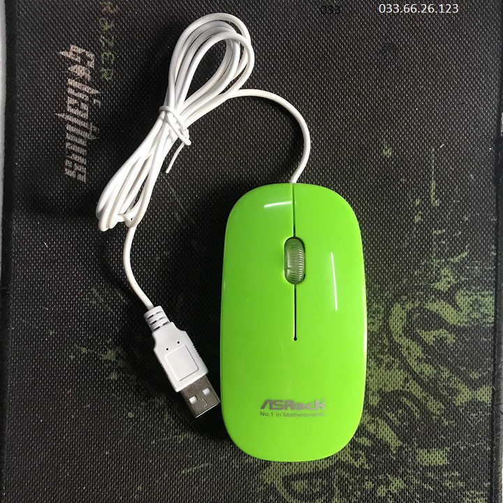Chuột Có Dây ASROCK WIRED MOUSE Green | Shopee Việt Nam
