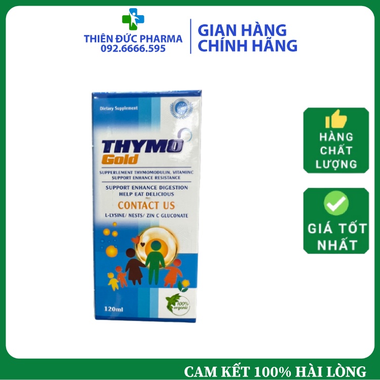 Siro Thymo Gold 120ml Bổ Sung Các Chất Hỗ Trợ Tăng Cường Sức Đề Kháng ...
