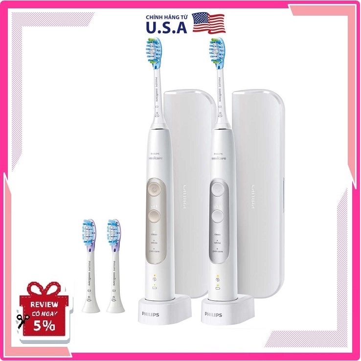 [US] Bàn chải điện Philips Sonicare 7000 Perfect Clean, 6100 Protective ...