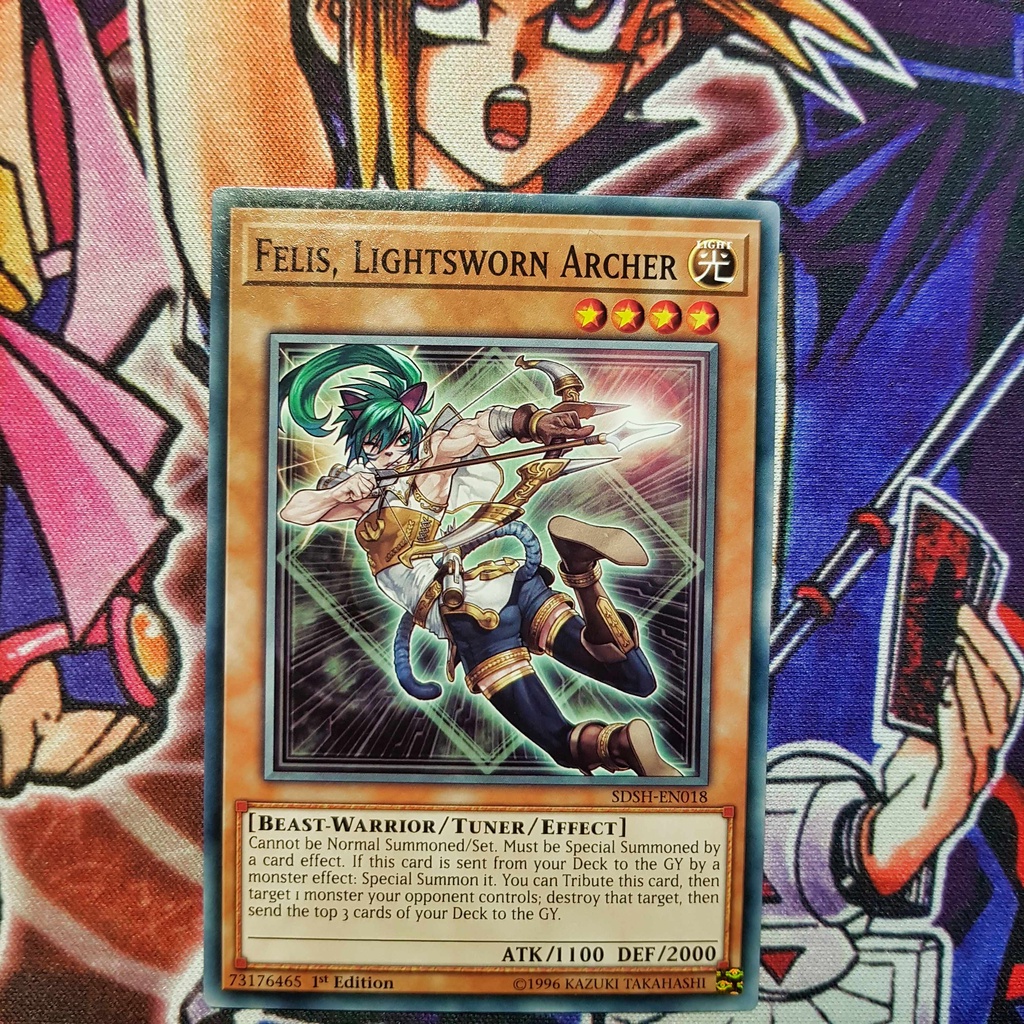 Thẻ bài Yugioh chính hãng | Felis, Lightsworn Archer | SDSH Common ...