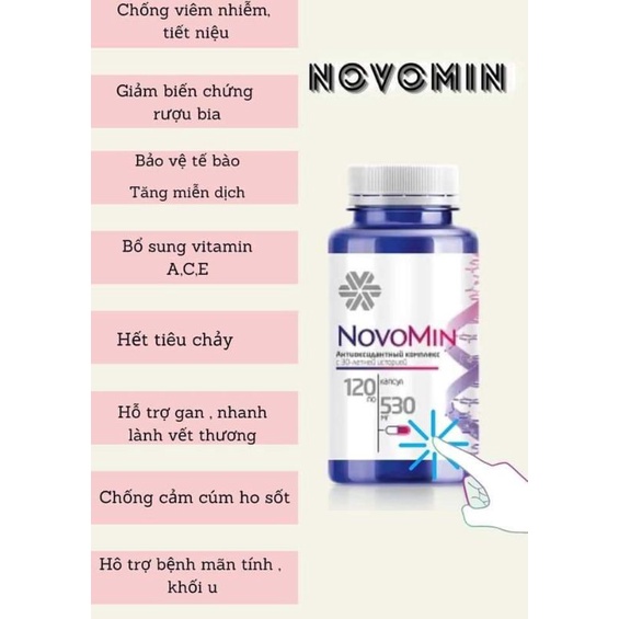 Viên uống NOVOMIN SIBERI tăng đề kháng nhanh bổ sung vitamin A,C,E ...