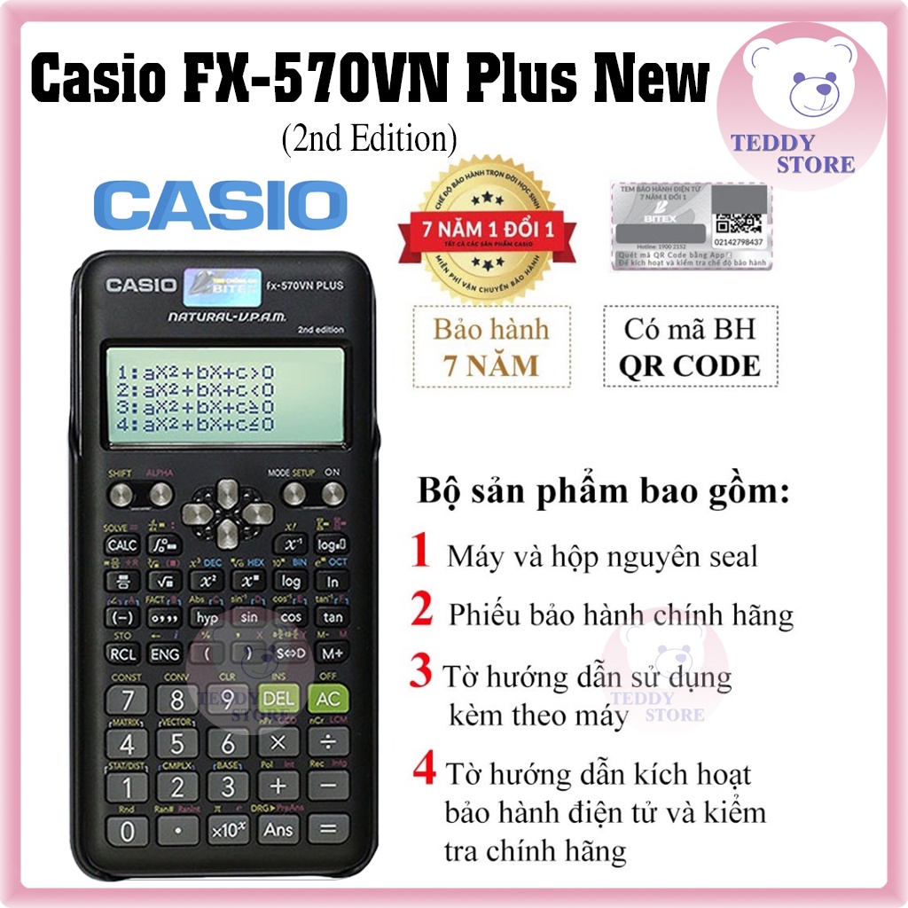 Máy Tính Casio FX-570VN Plus New (2nd Edition) - 453 Tính Năng - Bảo Hành 7 Năm | Shopee Việt Nam