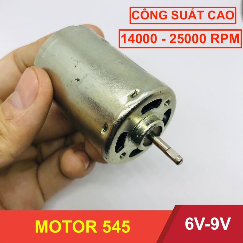 Motor 545 công suất cao dùng pin 5V - 9V tốc độ 14000 - 25000 RPM ...