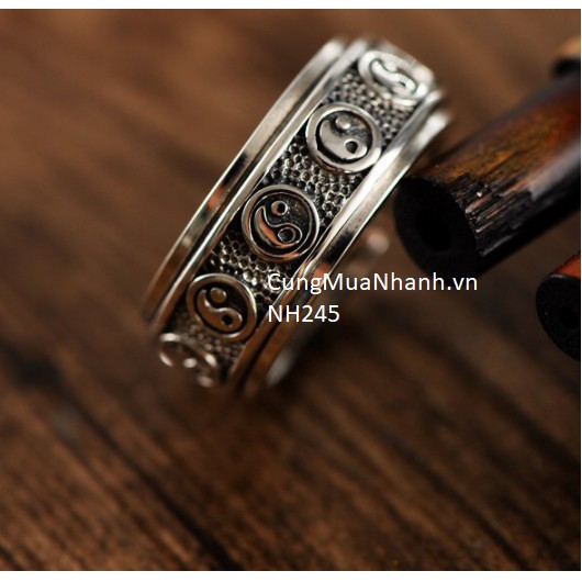 Nhẫn Bát Quái Xoay - NH245 | Shopee Việt Nam