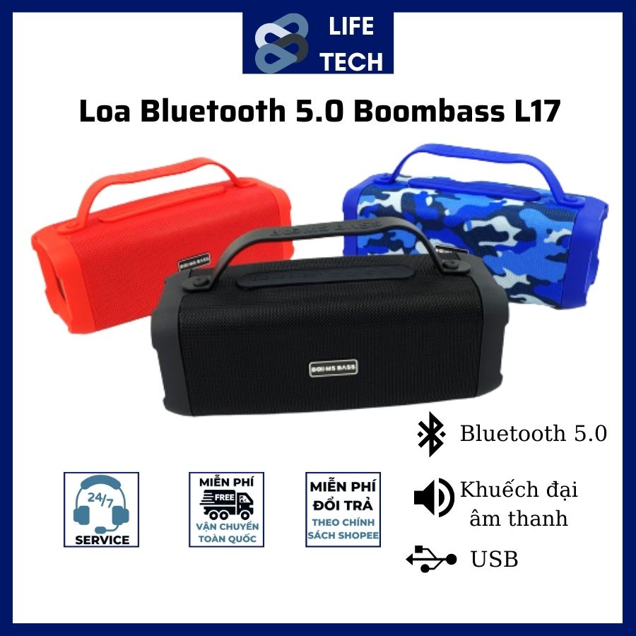 Loa Bluetooth BoomBass L17 Chất Lượng Âm Thanh Đẳng Cấp | Shopee Việt Nam