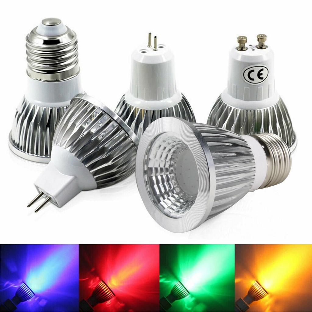 Bóng đèn LED Ranpo COB 6W 9W 12W E27 E14 GU10 Đèn chiếu sáng gia đình 85-265V Đỏ Xanh Xanh Xanh ...