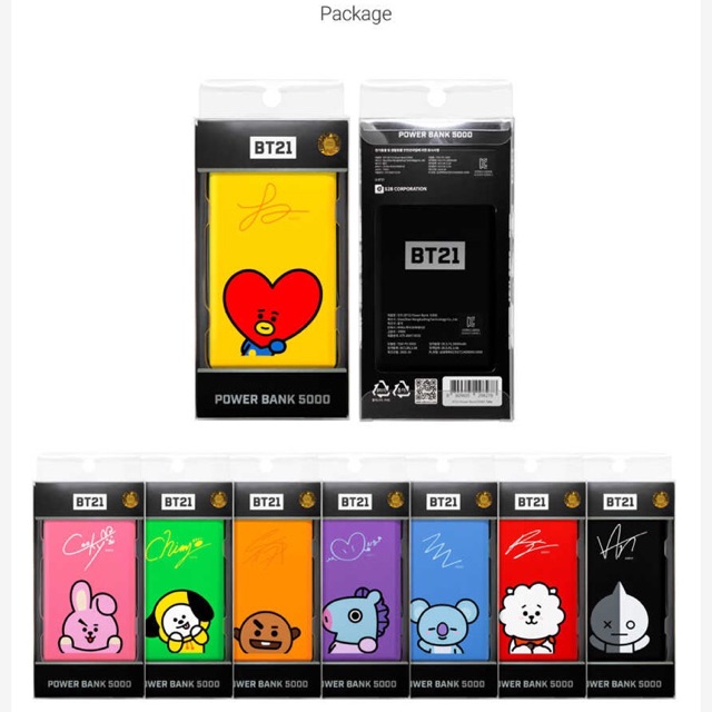 Sạc Dự Phòng BT21 dòng 5000mAh | Shopee Việt Nam