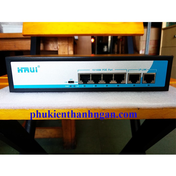 SWITCH POE HRUI CHÍNH HÃNG 6 PORT HR901AF-42N - Switch POE AF-42N ...