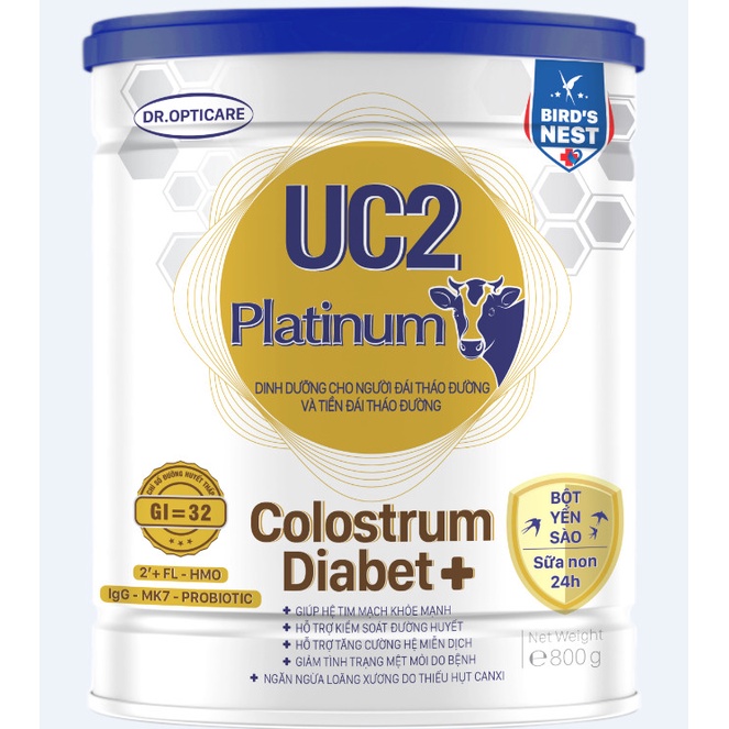 Sữa bột UC2 Platinum Colostrum Diabet+ 800g | Shopee Việt Nam