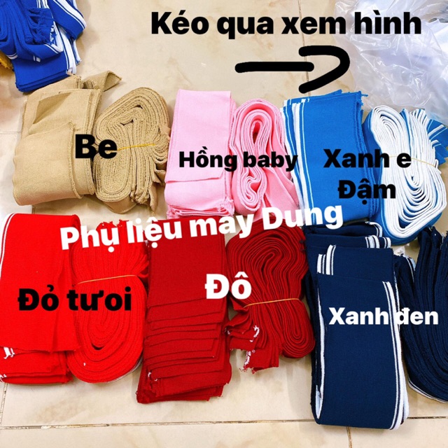 Cổ Áo Thun+ Bo tay (Cổ ngang 9cm dài 40cm,Dây bo tay bảng 2,5cm Dài 69 ...