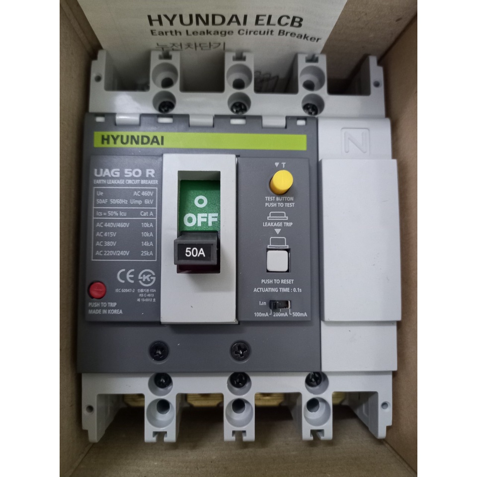ELCB APTOMAT CHỐNG RÒ ĐIỆN 3 PHA HÀN QUỐC 50A 380V MỚI NHẬP KHẨU HÀN ...