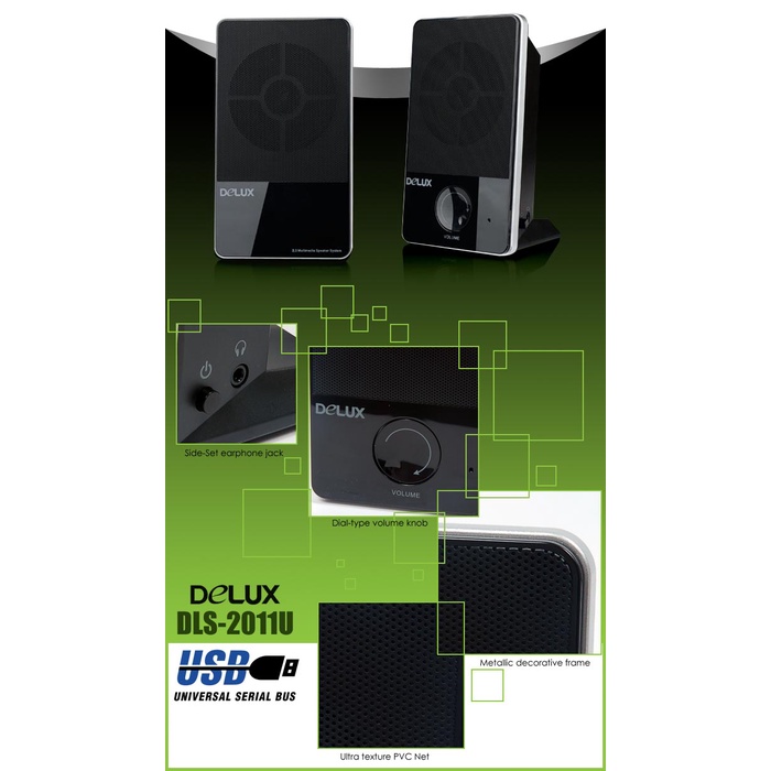 Loa vi tính Delux DLS-2011U nguồn USB 5V | Shopee Việt Nam