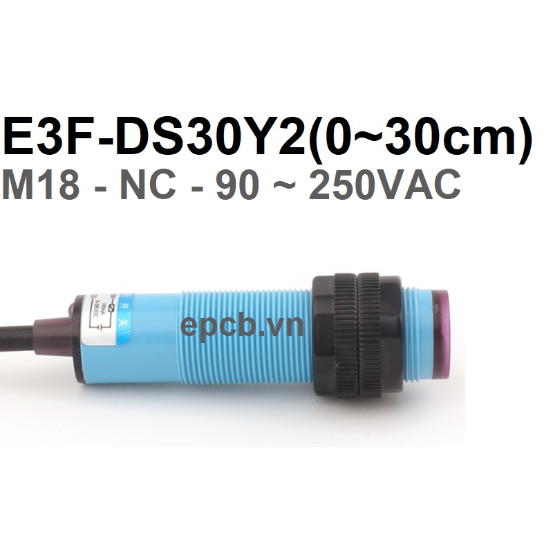 Cảm Biến Vật Cản Hồng Ngoại E3F-DS30Y2 đóng ngắt điện AC ( NC 90 ...