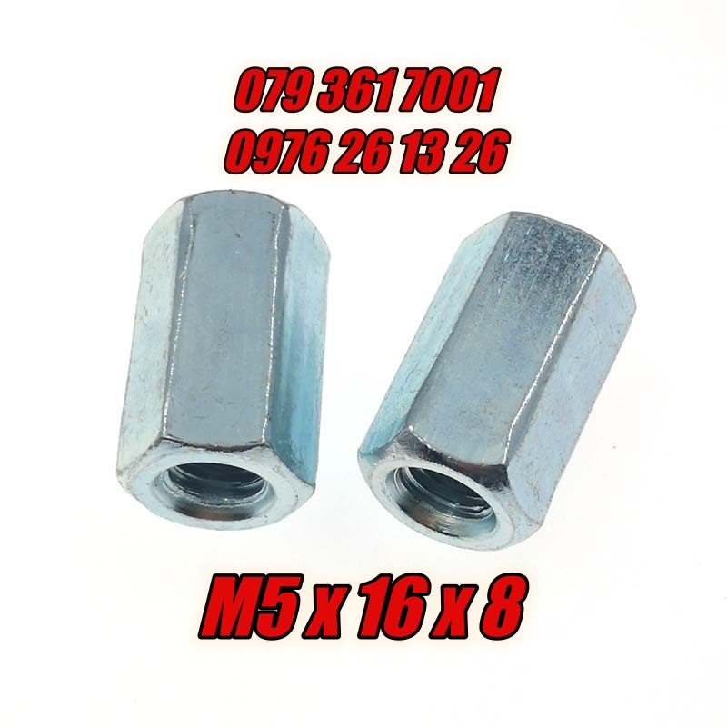 ỐNG NỐI TY REN, NỐI THANH REN LỤC GIÁC M5x16x8_20 con. | Shopee Việt Nam