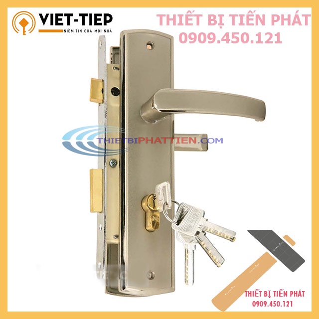 [CHÍNH HÃNG] Ổ Khóa Cửa Đi Tay Gạt VIỆT TIỆP 04912 Đồng Thau Và Hợp Kim KZA3, Cao 245mm, Đố Cửa ...