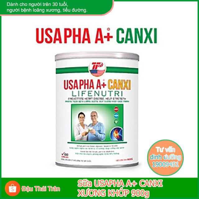 [Mã DAUTCANXI giảm 7% đơn 350K] Sữa USAPHA A+ CANXI 900g, ngăn ngừa các ...