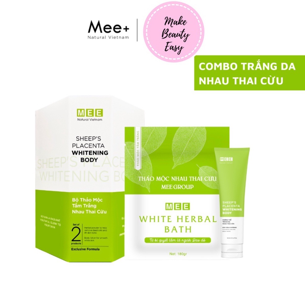 Kem body trắng da nhau thai cừu Mee Natural, nâng tone dưỡng da cấp ẩm ...