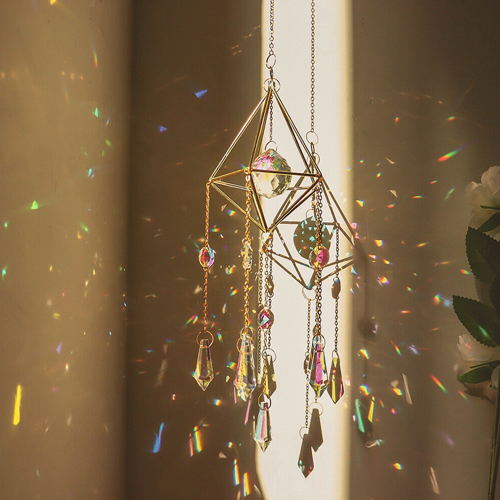 Pha Lê Tự Nhiên Sun Catcher Prism Moon Star Suncatcher Rainbow Maker ...