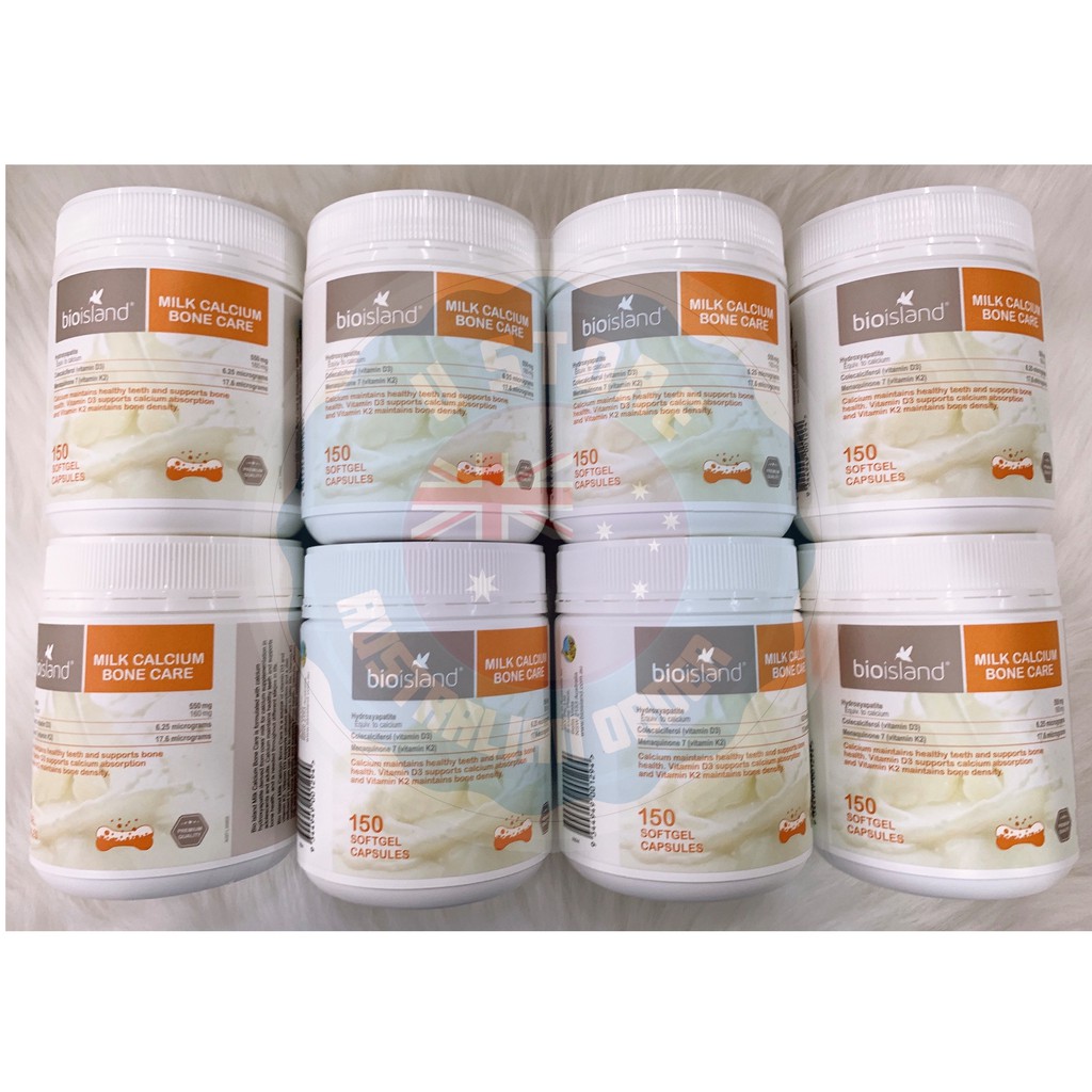 Viên uống bổ sung canxi Bio Island Milk Calcium bone care 150 viên ...