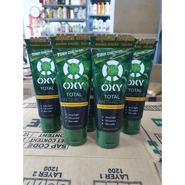 Kem rửa mặt ngừa mụn , kiểm soát nhờn Oxy Total Acne Prevent Wash 100g ...