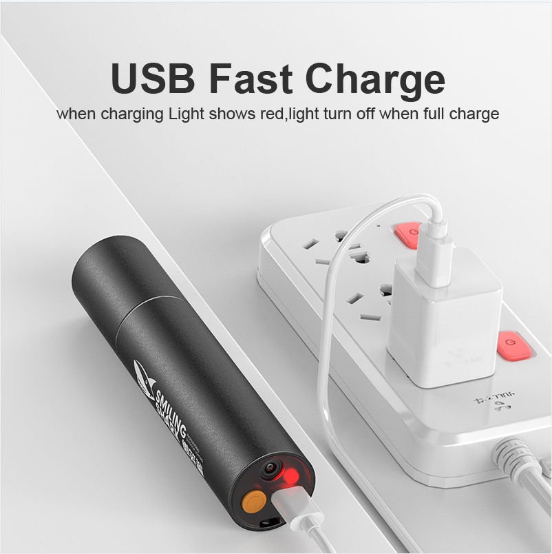 Smiling Shark SD-0112 Đèn pin 2 trong 1 LED Mini UV Torch Light Con trỏ ...