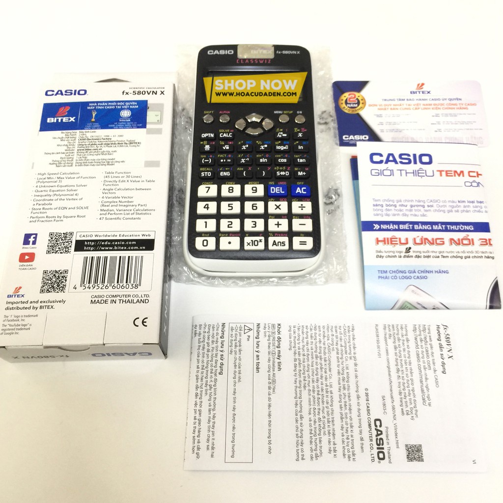 [DA ĐEN] Máy Tính CASIO FX - 580 VN X [CAM KẾT CHÍNH HÃNG BH 7 NĂM ...