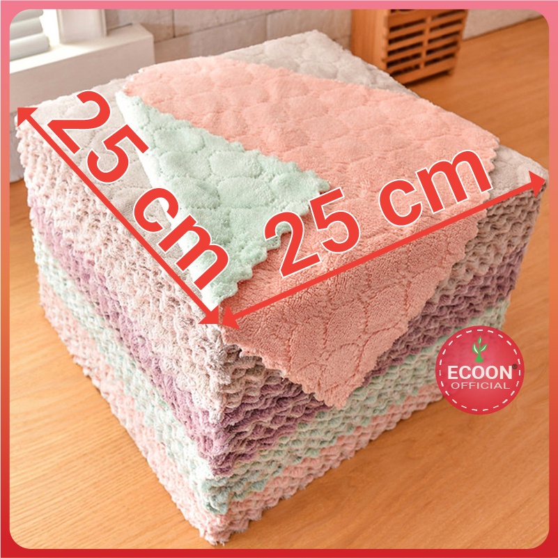 KT 𝟐𝟓 𝐱 𝟐𝟓𝐜𝐦 Khăn lau bếp đa năng 2 mặt siêu mềm siêu thấm | Shopee Việt Nam