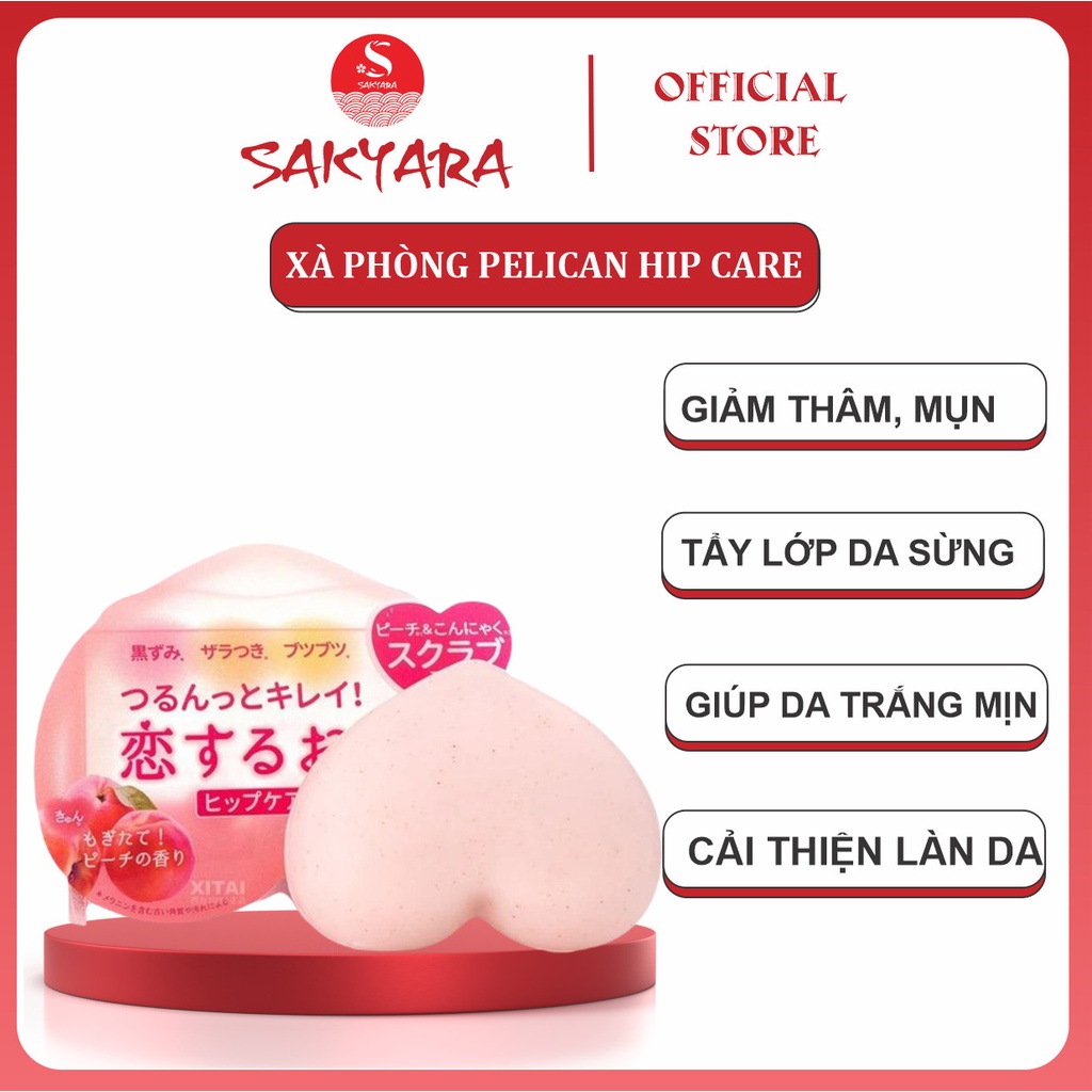 Xà phòng giảm thâm mông và làm sạch cơ thể Pelican Hip Care Soap 80g xà ...