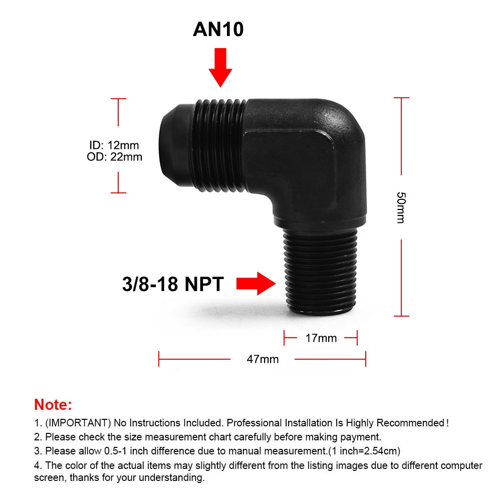 Ống Nối Thẳng 90 Độ AN4 AN6 AN8 AN10 Male Sang AN4 AN6 AN8 AN10 Male | Shopee Việt Nam