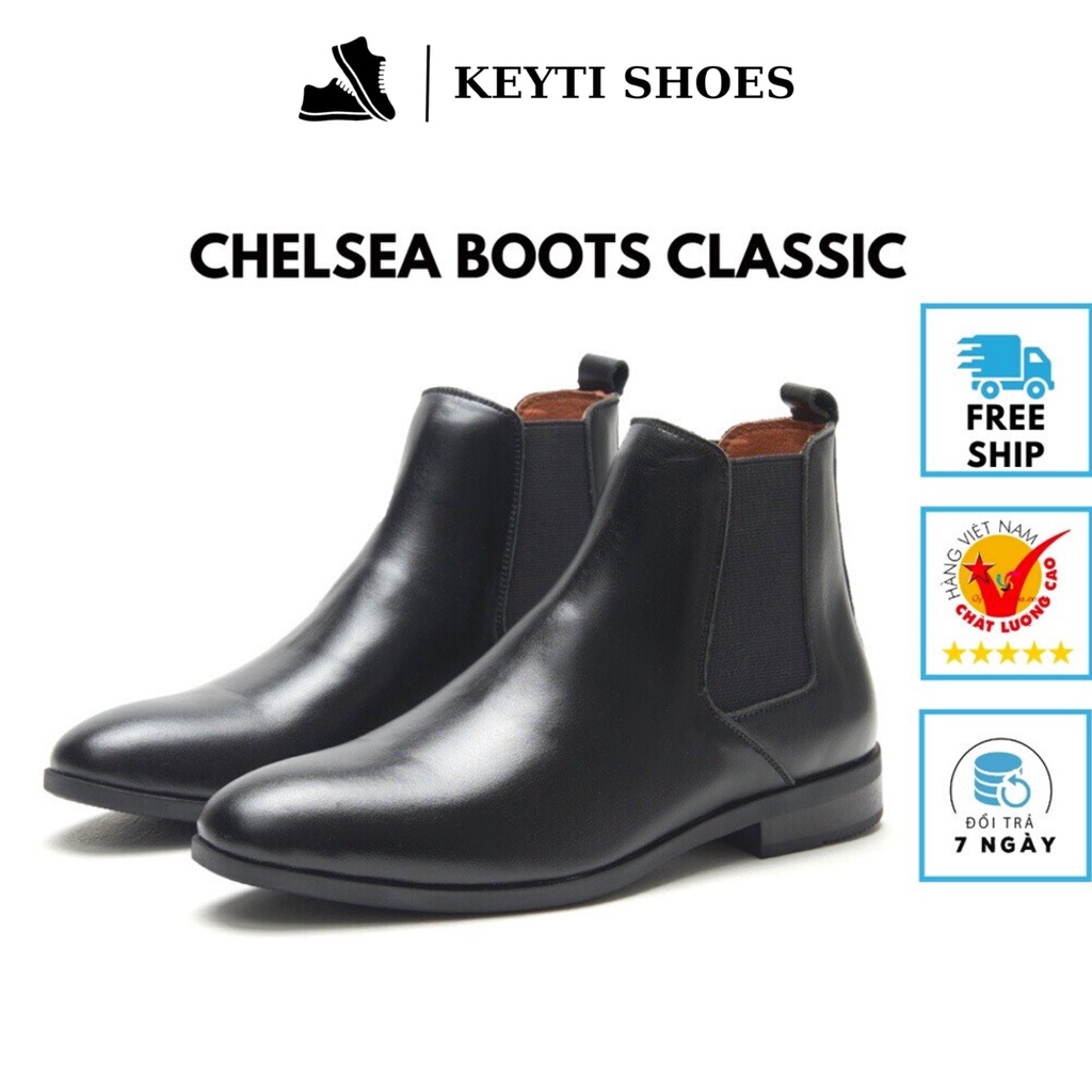 Giày boots nam Chelsea Boots Classic đế khâu ( đặt lùi 1 size) | Shopee ...