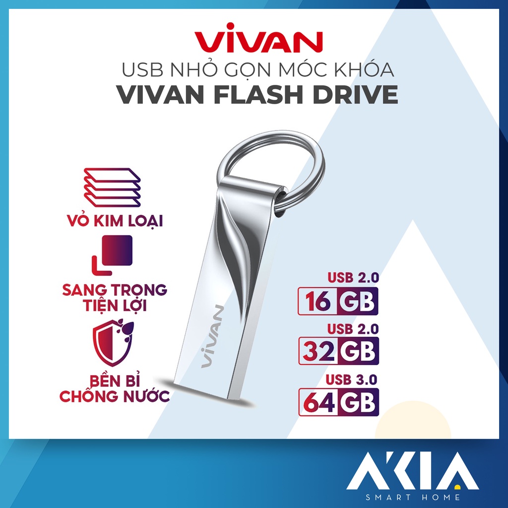 USB mini Vivan 16gb/32gb/64gb 3.0 flash drive đầu kim loại siêu nhẹ ...