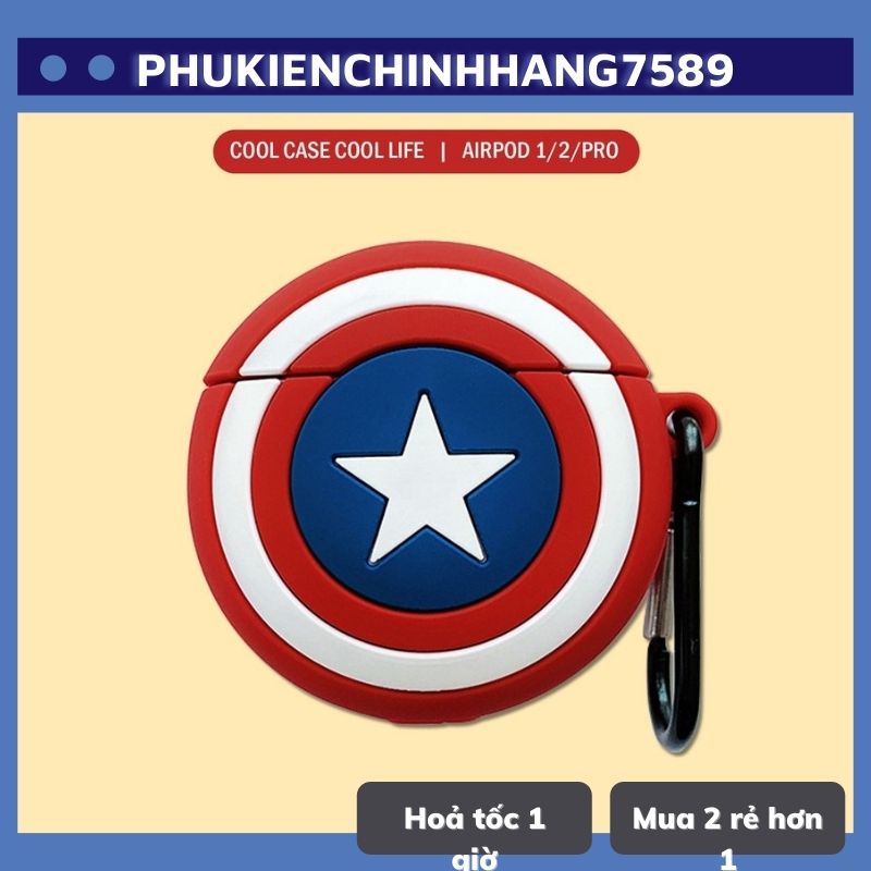 🔥 Case Ap 1/2 & Pro 🔥 Freeship 🔥 VỎ BỌC MODEL KHIÊN CAPTAIN AMERICA ...