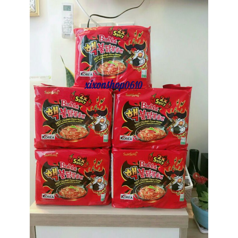 COMBO 5 GÓI MÌ CAY 2X SPICY SAMYANG (140g) CỦA HÀN QUỐC | Shopee Việt Nam