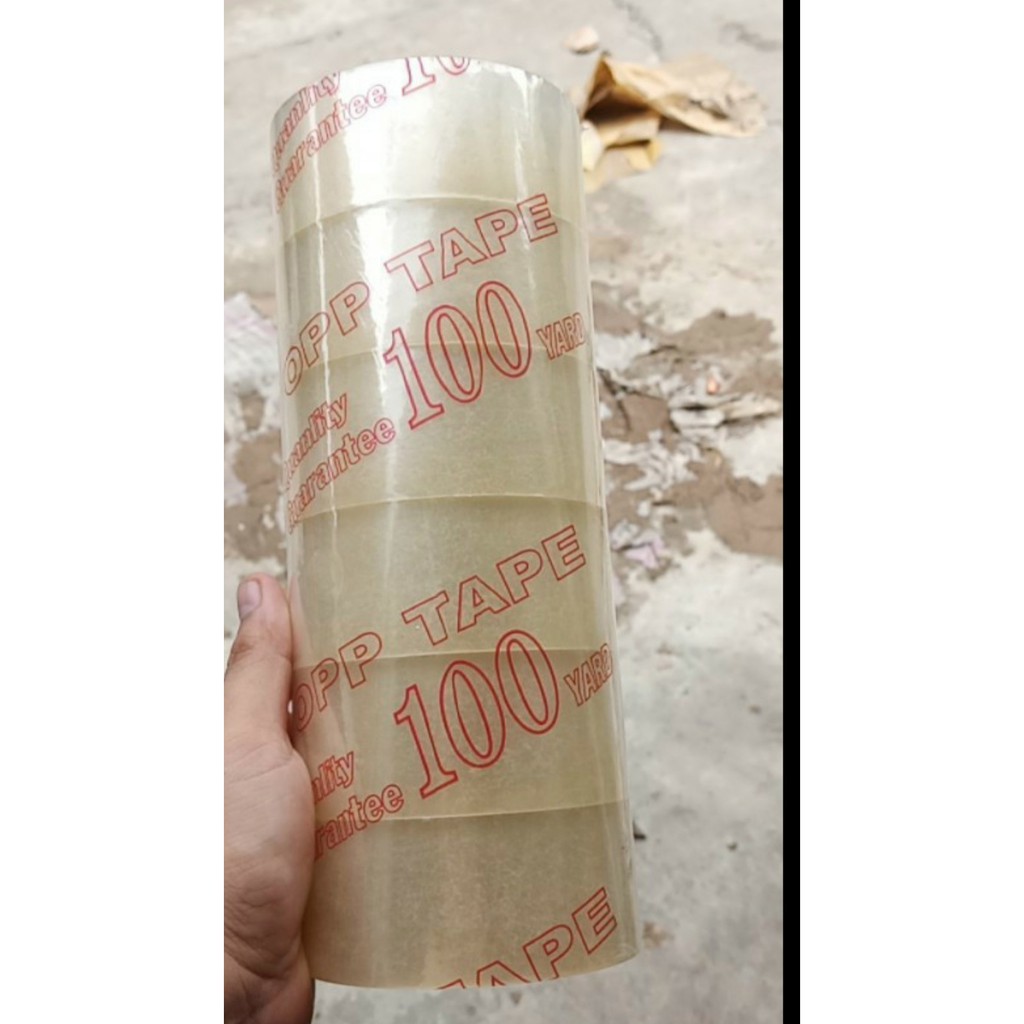Băng keo trong dán thùng 5cm-100y- 1 cây 6 cuộn. Gía sĩ....! | Shopee Việt Nam