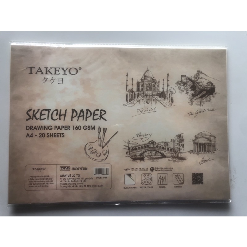 Giấy vẽ Takekyo phong cách Nhật Bản DL160 | Shopee Việt Nam