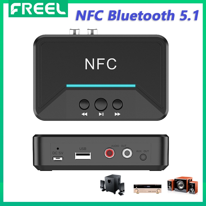 Bộ Chuyển Đổi Âm Thanh Không Dây Bluetooth 5.0 NFC 3.5mm AUX Hoặc RCA Đầu Vào Cho Tai Nghe HD ...
