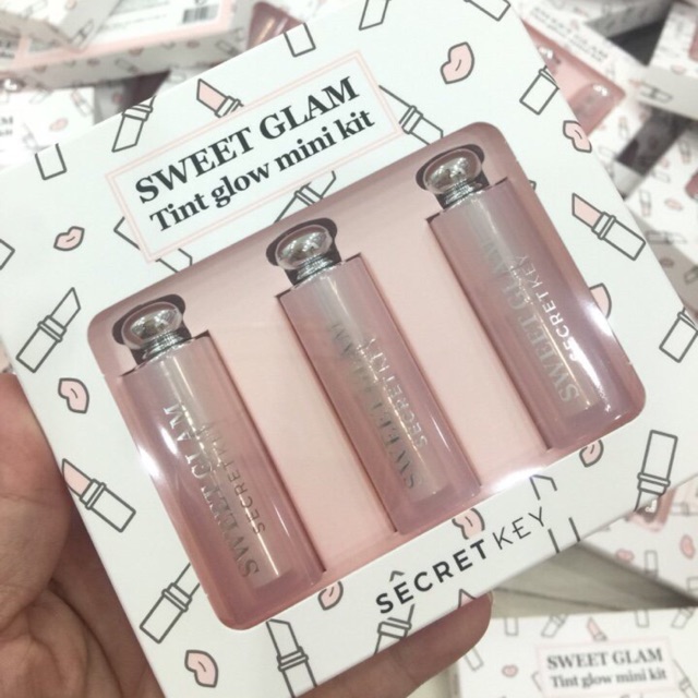 Set son Secret Key Sweet Glam Tint Glow Mini Kit | Shopee Việt Nam