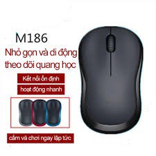 MOUSE Chuột không dây Logitech M186 [M186] | Shopee Việt Nam